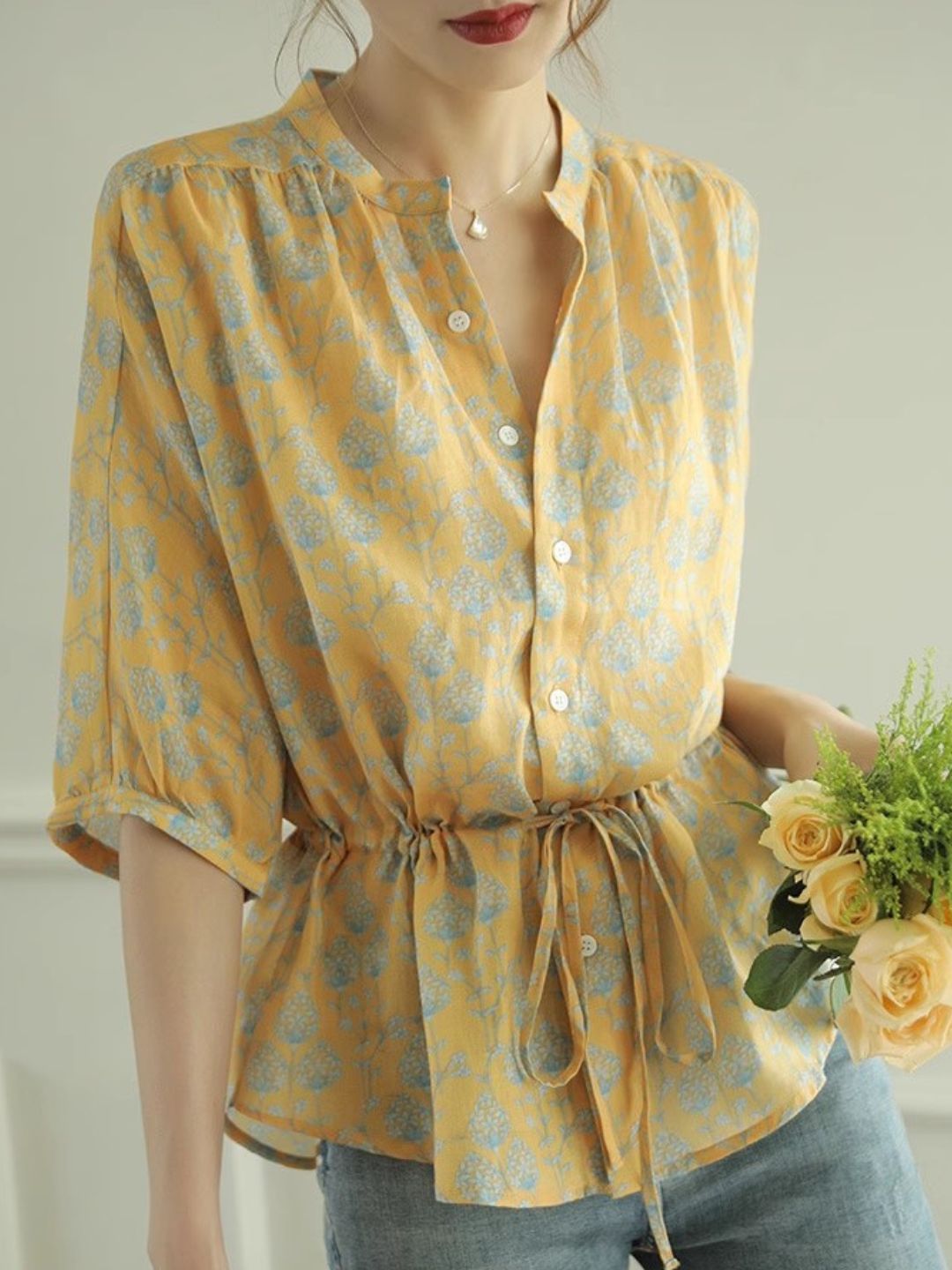 Drawstring Waist Shirt – New opened
